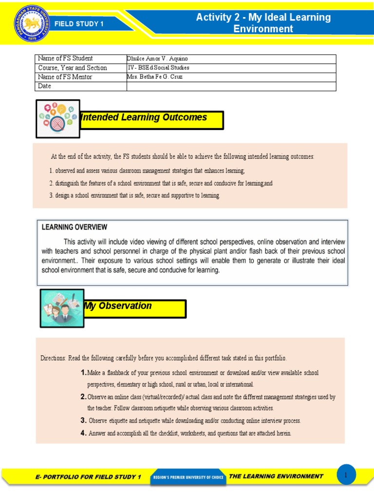 Worksheet 2 | PDF | Classroom Management | Classroom