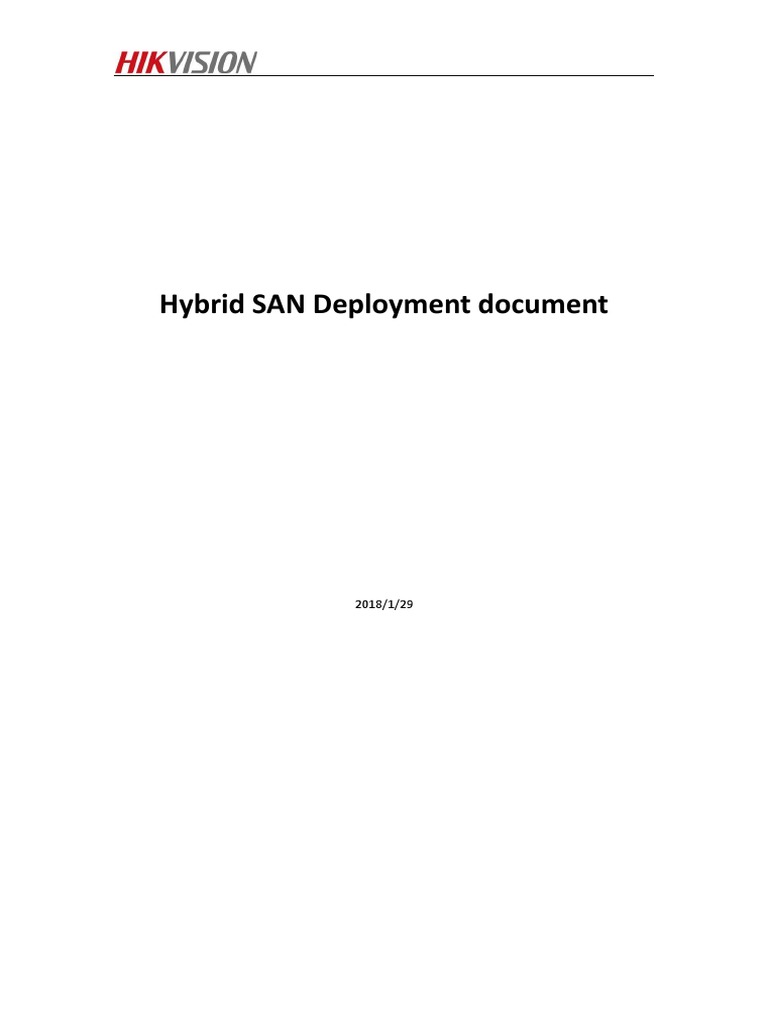Hybrid SAN Deployment Document | PDF | Hard Disk Drive | Solid State Drive