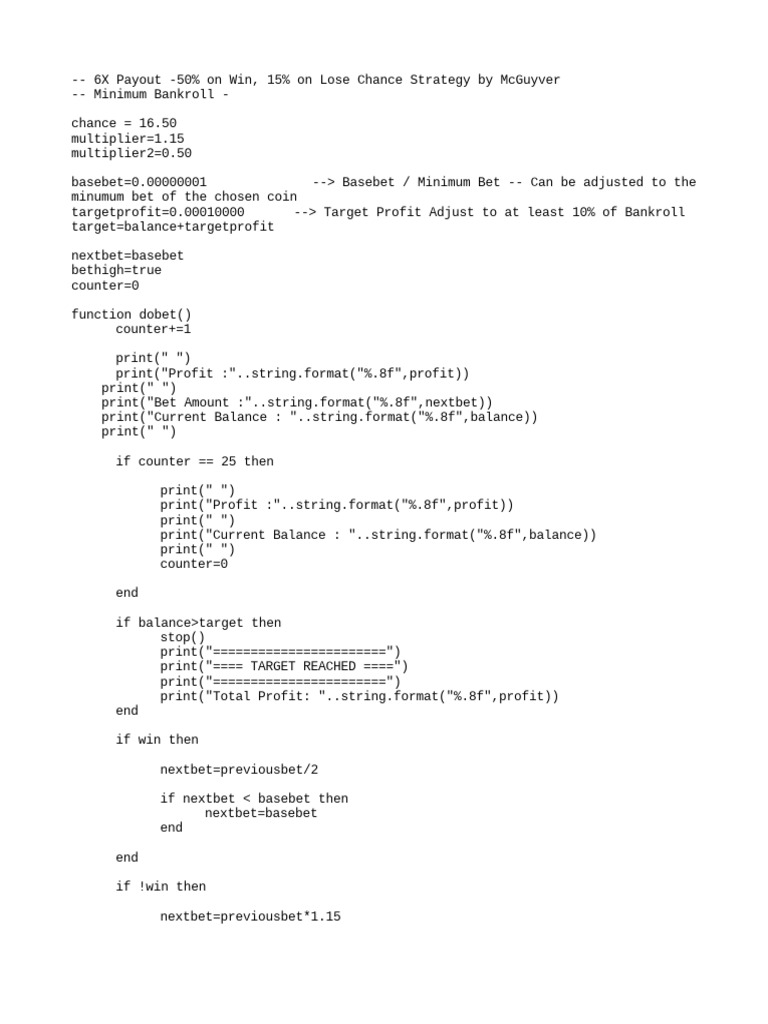 The Risky 6X Win Strategy | PDF