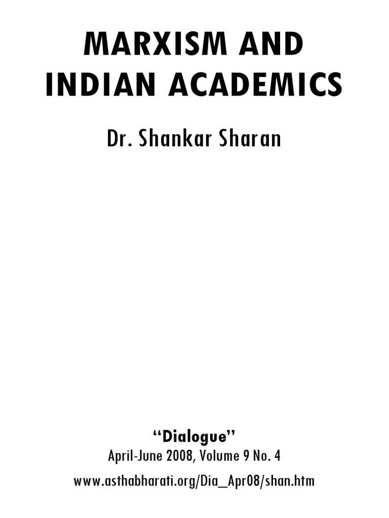 Indian Marxism's Academic Influence | PDF | Marxism | Communism