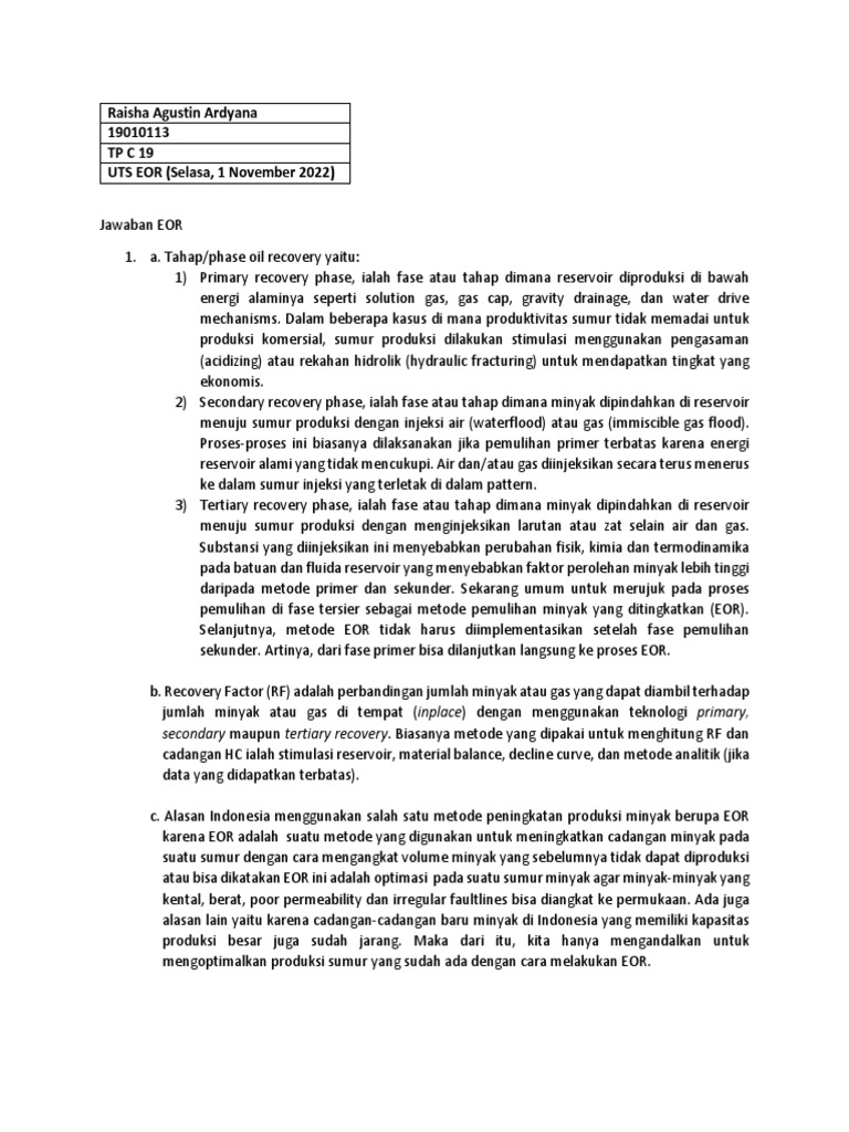 Raisha Agustin Ardyana - TP C - Uts Eor | PDF | Griya & Taman