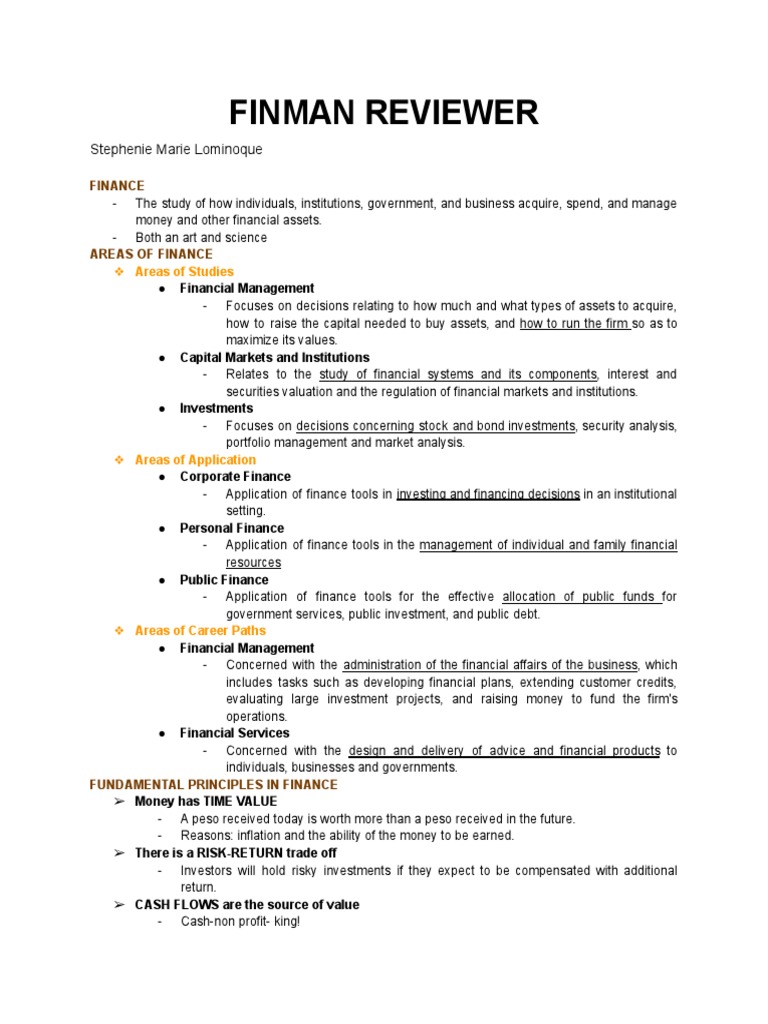 Finman Reviewer | PDF | Securities (Finance) | Financial Markets