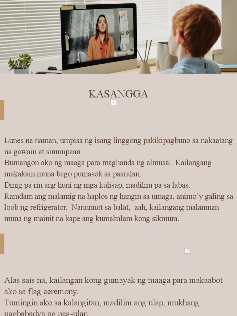 Kasangga Monologo Criselda B. Ildefonso | PDF
