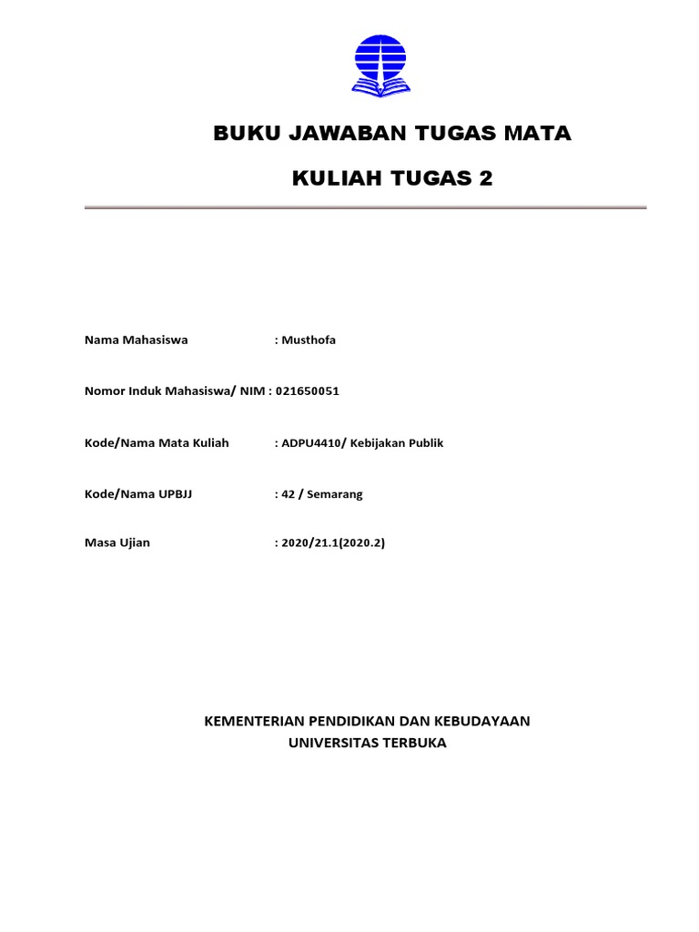 Musthofa Tugas 2 Kebijakan Publik | PDF
