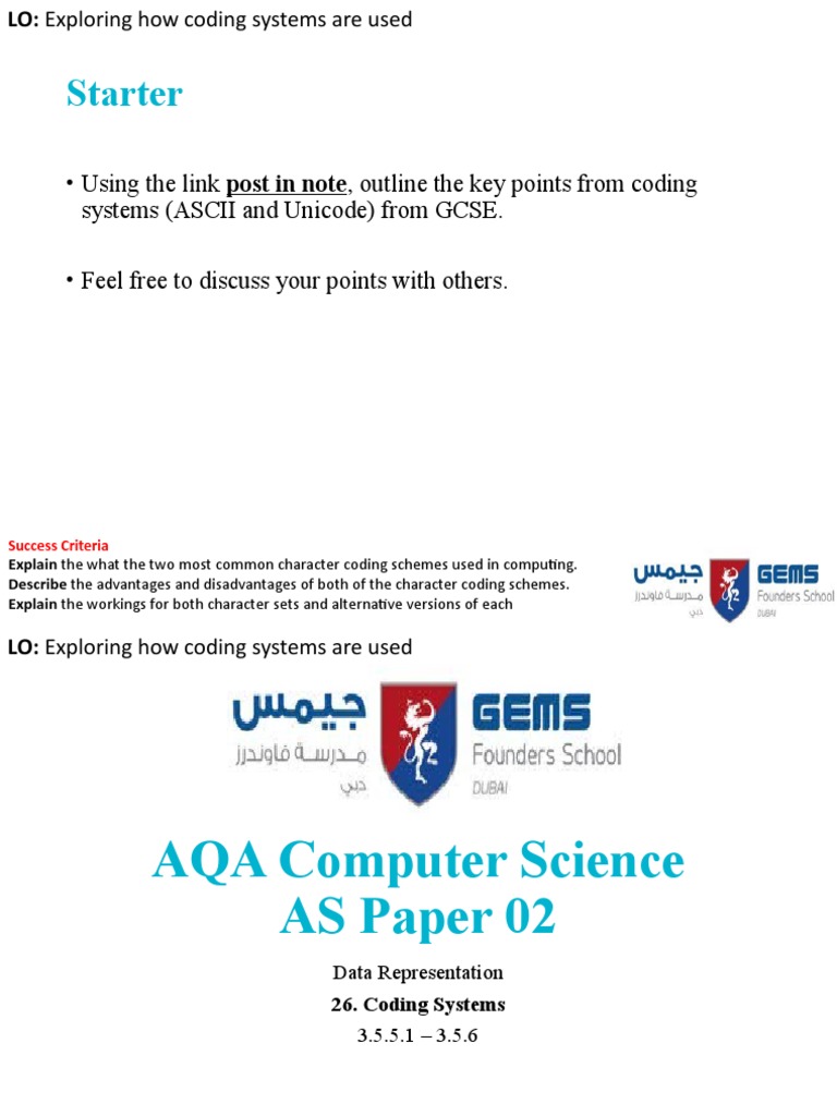 Coding Systems Ascii And Unicode Download Free Pdf Character