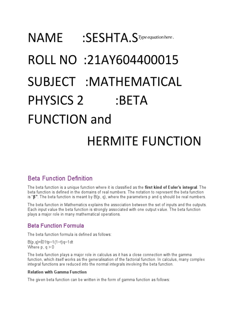 Beta Function | PDF | Function (Mathematics) | Mathematical Relations