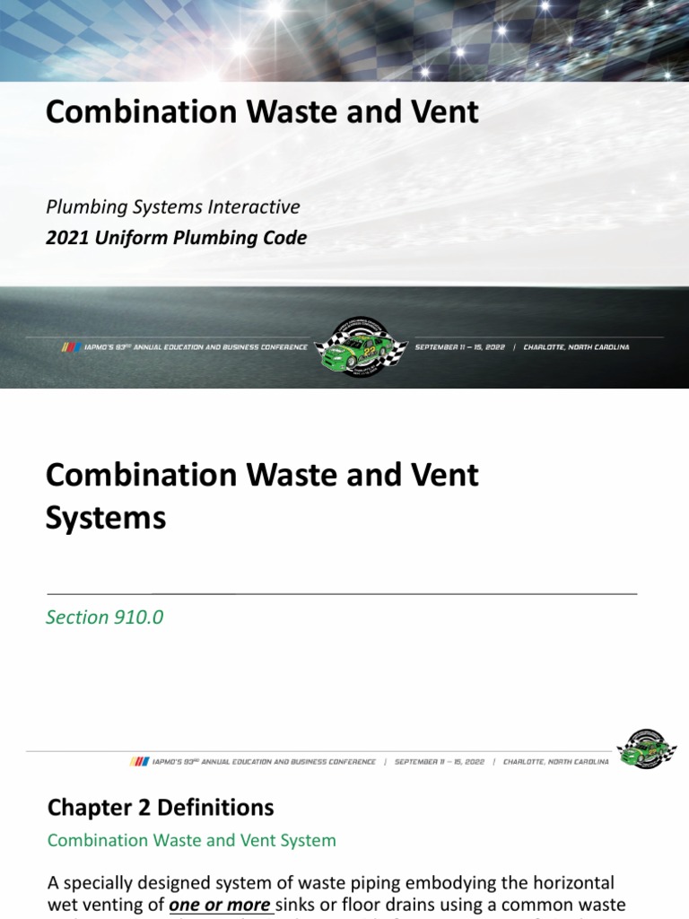 Combination Waste and Vent: Plumbing Systems Interactive | PDF ...