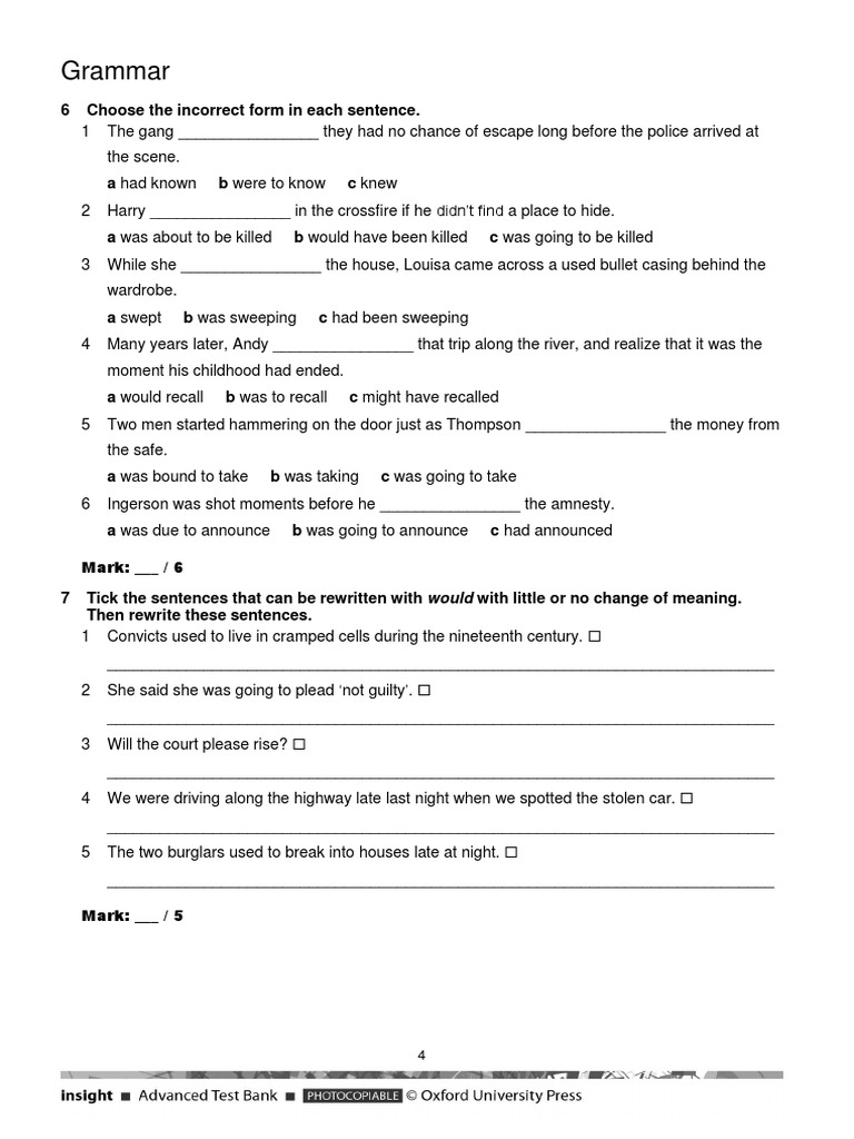 Vocabulary Grammar Test Unit 2 Test A | PDF | Misconduct | Crimes