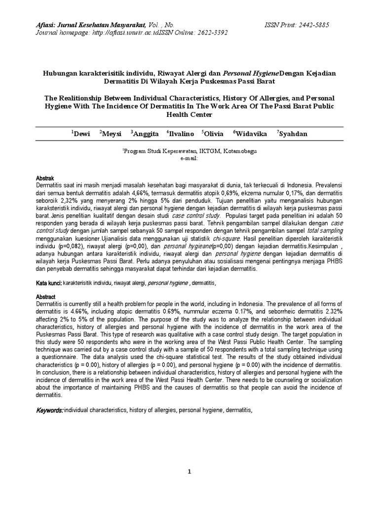Jurnal Dermatitis Fix | PDF | Sains & Matematika