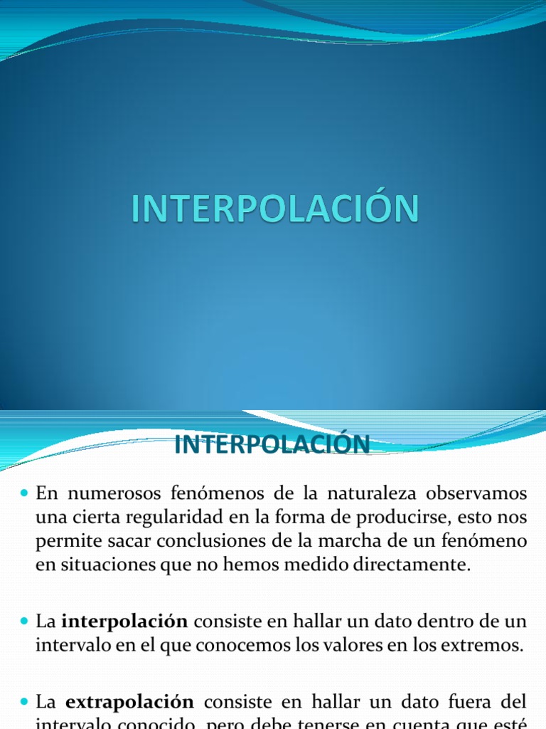 Tema 5 INTERPOLACIÓN | PDF | Regresión lineal | Ecuaciones