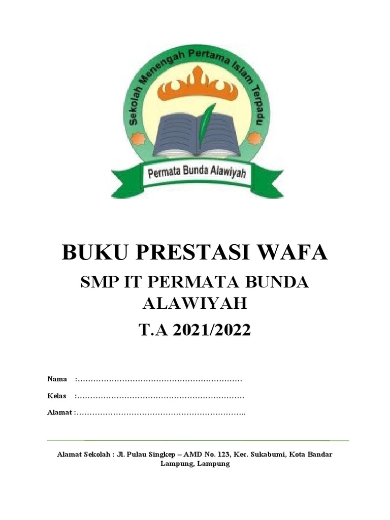 Buku Prestasi Wafa Fiks | PDF