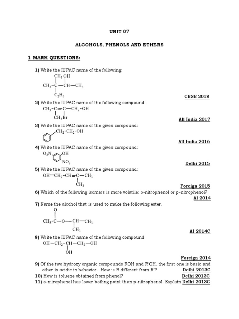 Unit 07 | PDF | Ethanol | Chemical Reactions