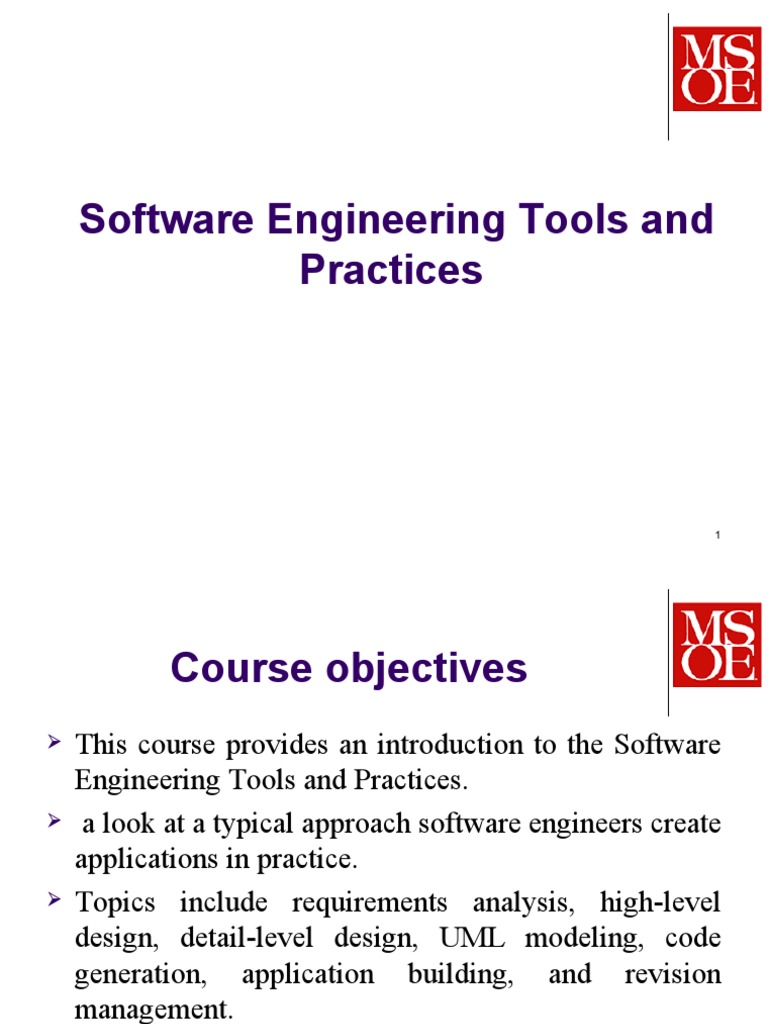 Se2030-01 Software Engineering Tools and Practices | PDF | Software Engineering | Programming