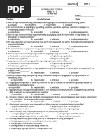 Summative Test in ESP 6 Quarter 1 | PDF