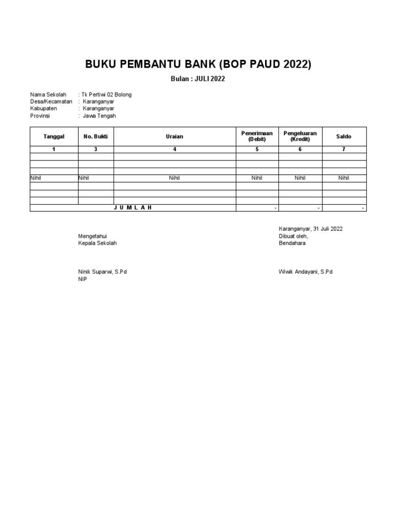 2-Bank TK Dompon Bop Paud 2022 | PDF