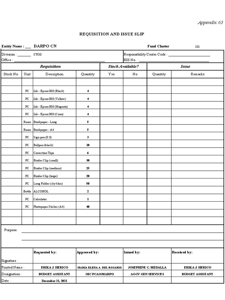Appendix 63 - RIS | PDF