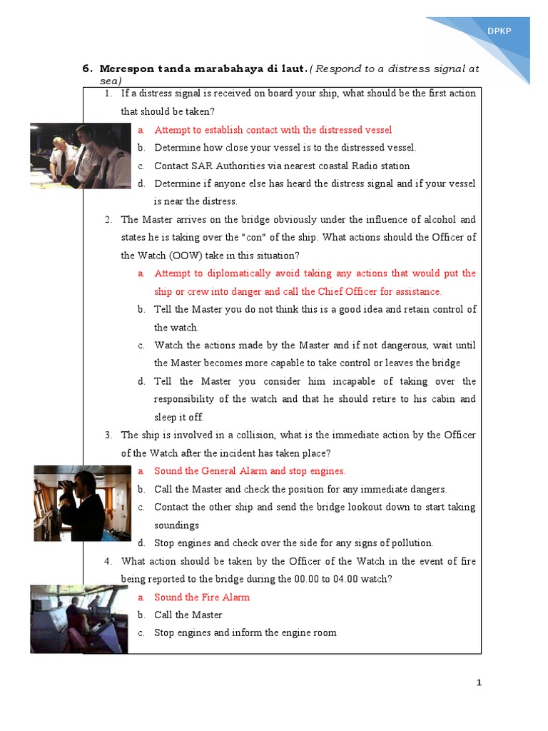 Distress Signal Response Procedures | PDF | Water Transport | Ships