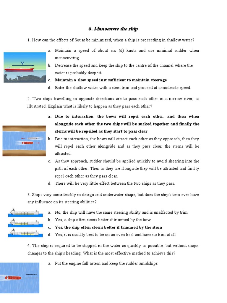 Navigating Shallow Water Maneuvers | PDF | Anchor | Ships