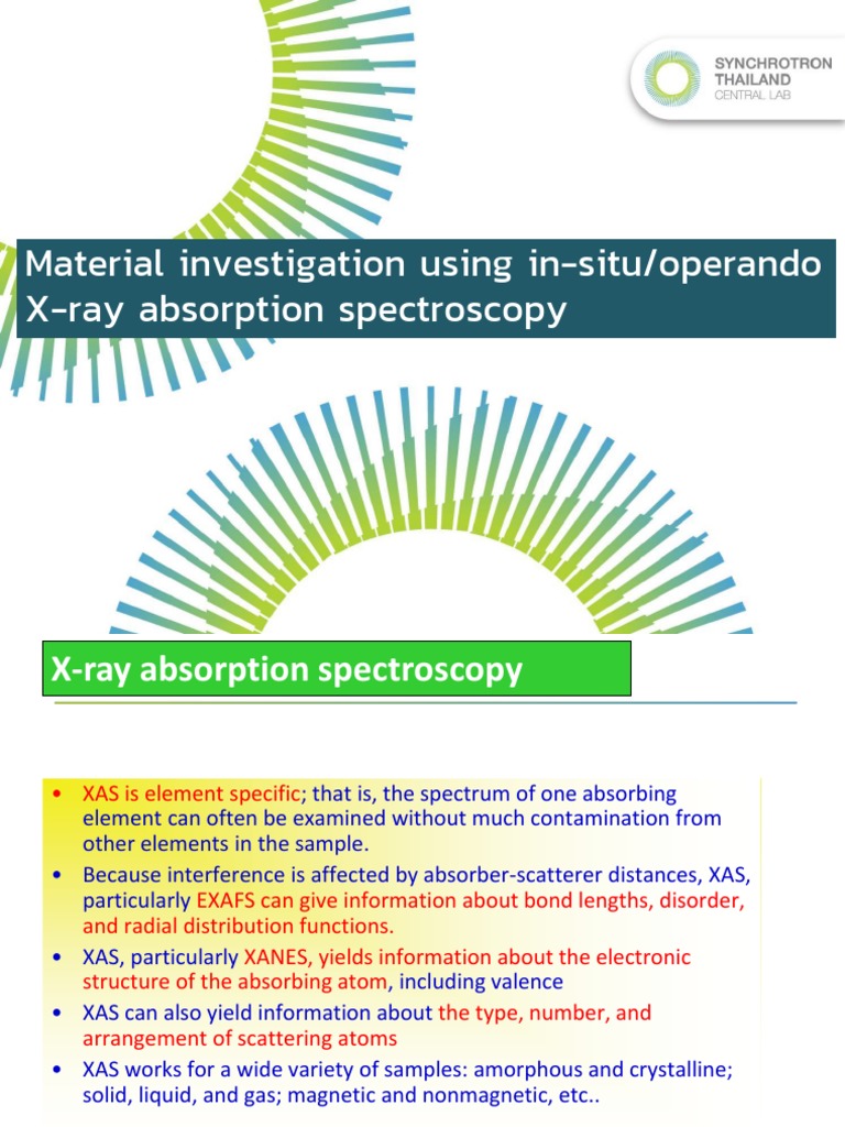Application of In-Situ and Operando X-ray Absorption Spectroscopy for Material Characterization ...