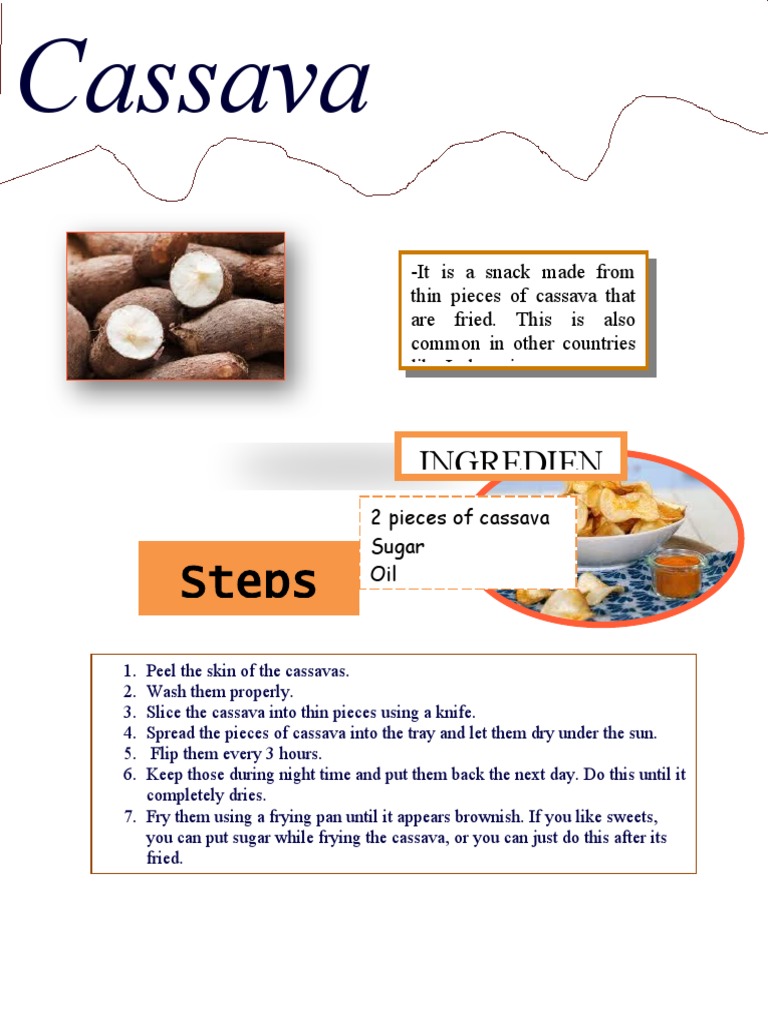 Cassava Chips Recipe Q2 | PDF