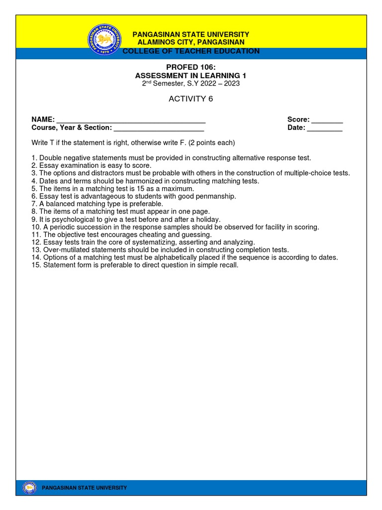 ECE 12: Children's Development Assessment | PDF | Career & Growth
