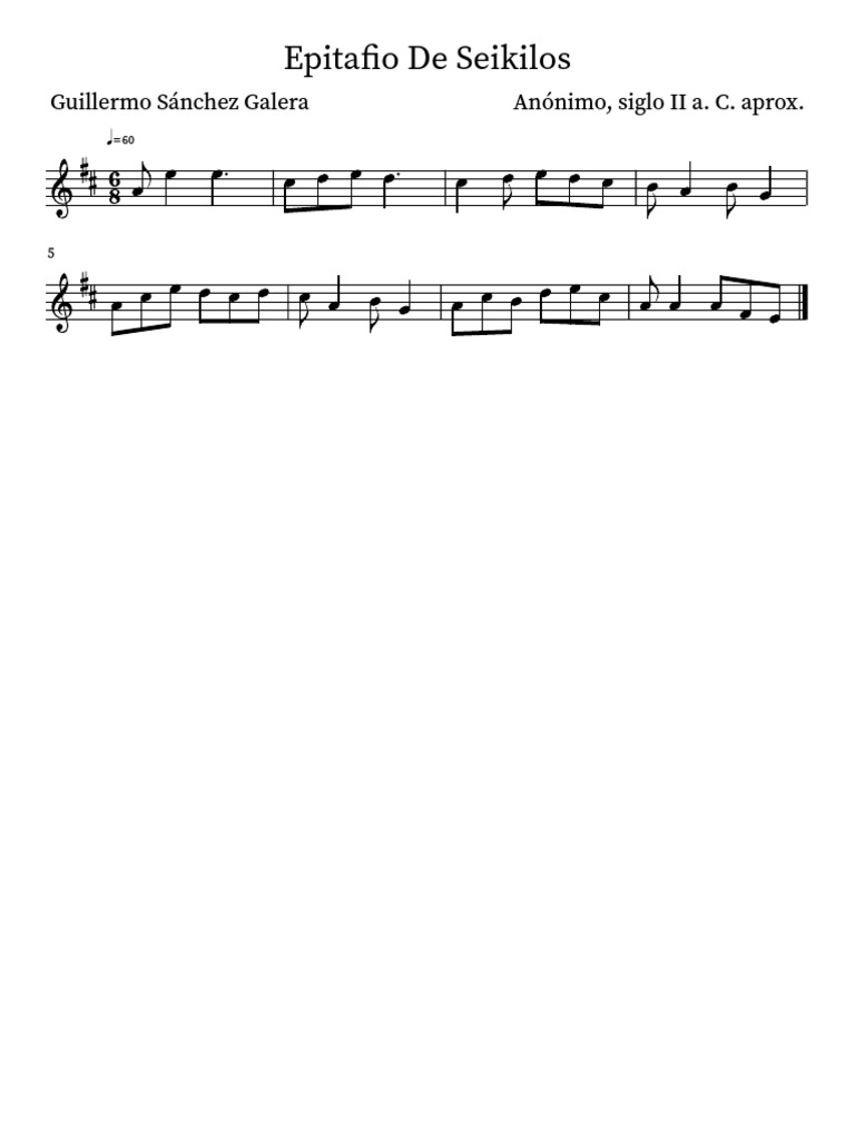 Epitafio de Seikilos | PDF
