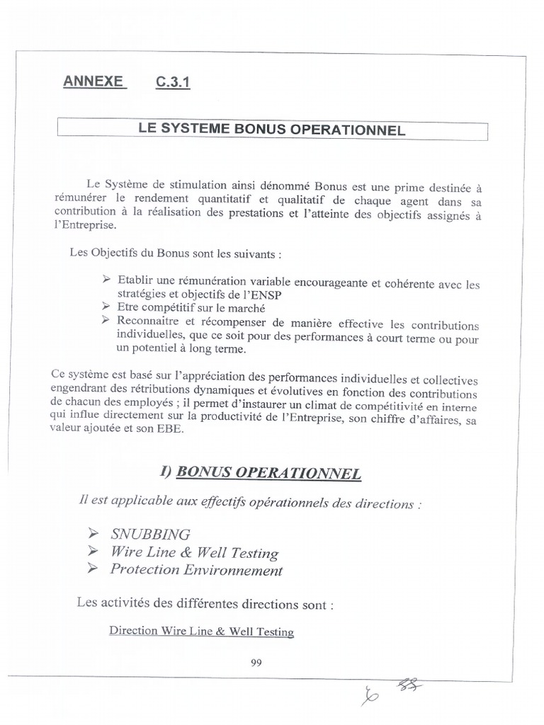 SYSTEME Bonus ENSP 2009 | PDF