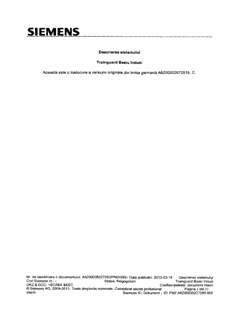 Descrierea Sistemului TGB INDUSI - 2013 | PDF
