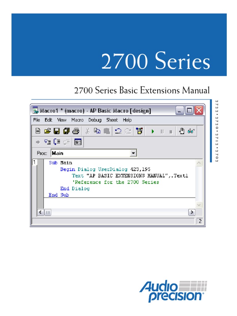 2700 Series Basic Extensions Manual | PDF | Information And ...