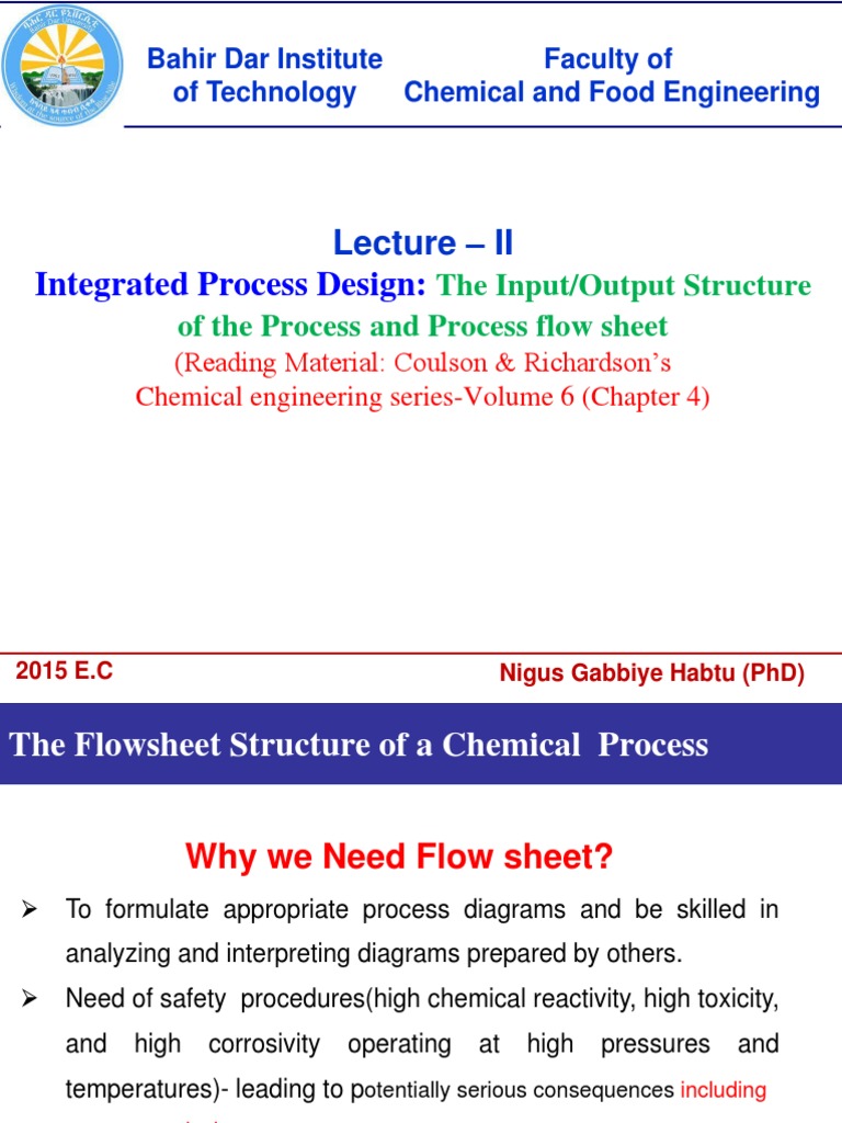 Lecture-II Flow Sheet | PDF | Chemical Reactor | Benzene