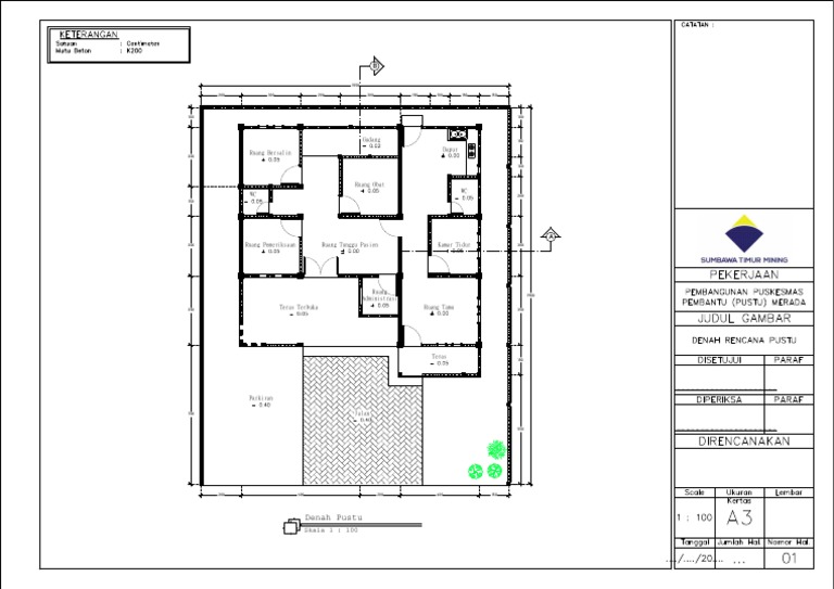 Denah Pustu Merada | PDF