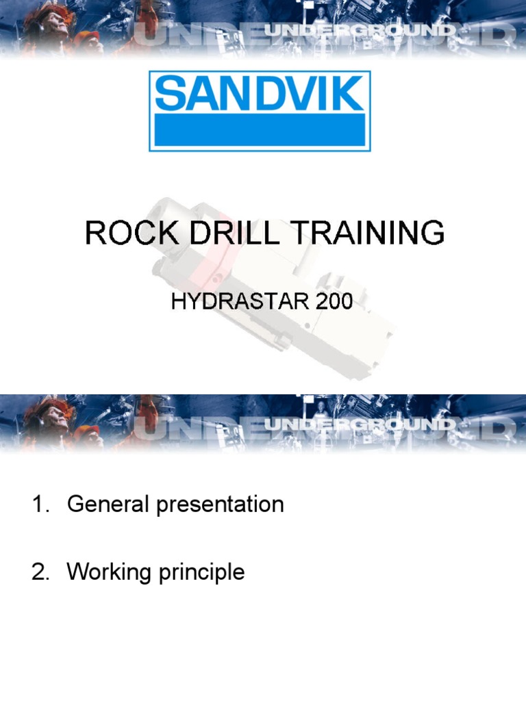 Hydrastar 200 Hydraulic Rock Drill: Operating Principles, Components ...
