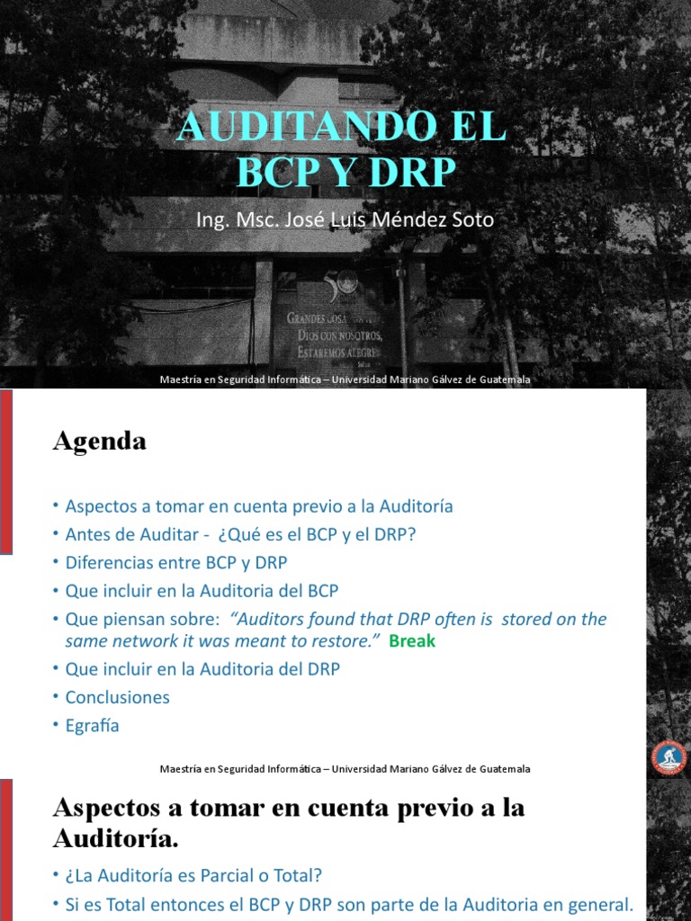 Clase 8 BCP y DRP | PDF | La seguridad informática | Seguridad