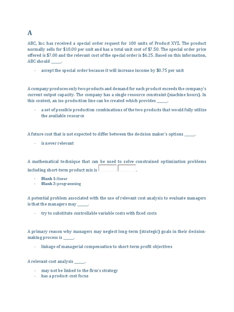 Blank 1: Linear - Blank 2: Programming | Download Free PDF ...