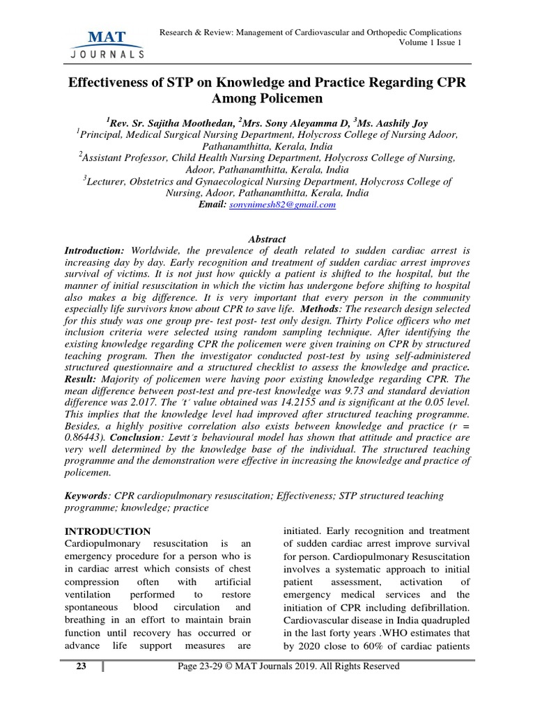 Effectiveness Of Structured Teaching Program On Knowledge And Practice 9619