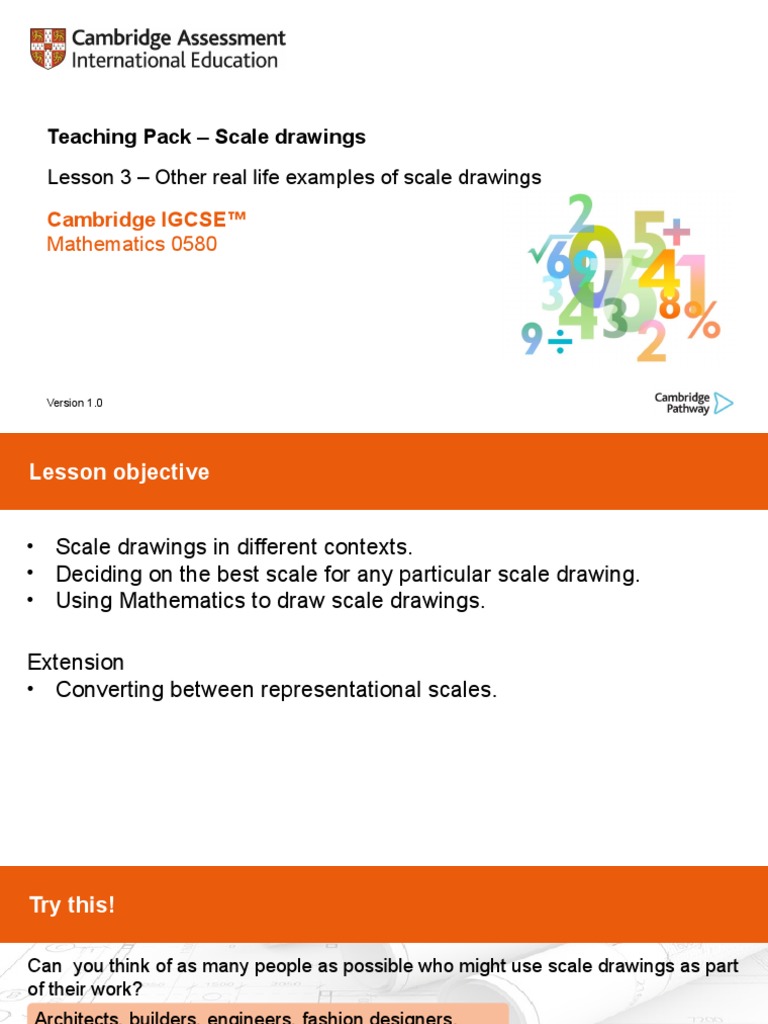 0580 ScaleDrawings Lesson3 v1 | PDF | Ratio