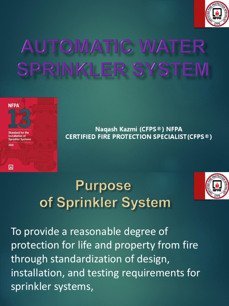 Sprinkler System Nfpa Codes | PDF | Fire Sprinkler System | Materials