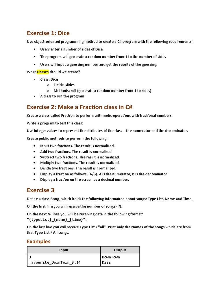 OOP Exercises For Slot 456 | PDF | Numbers | Mathematics
