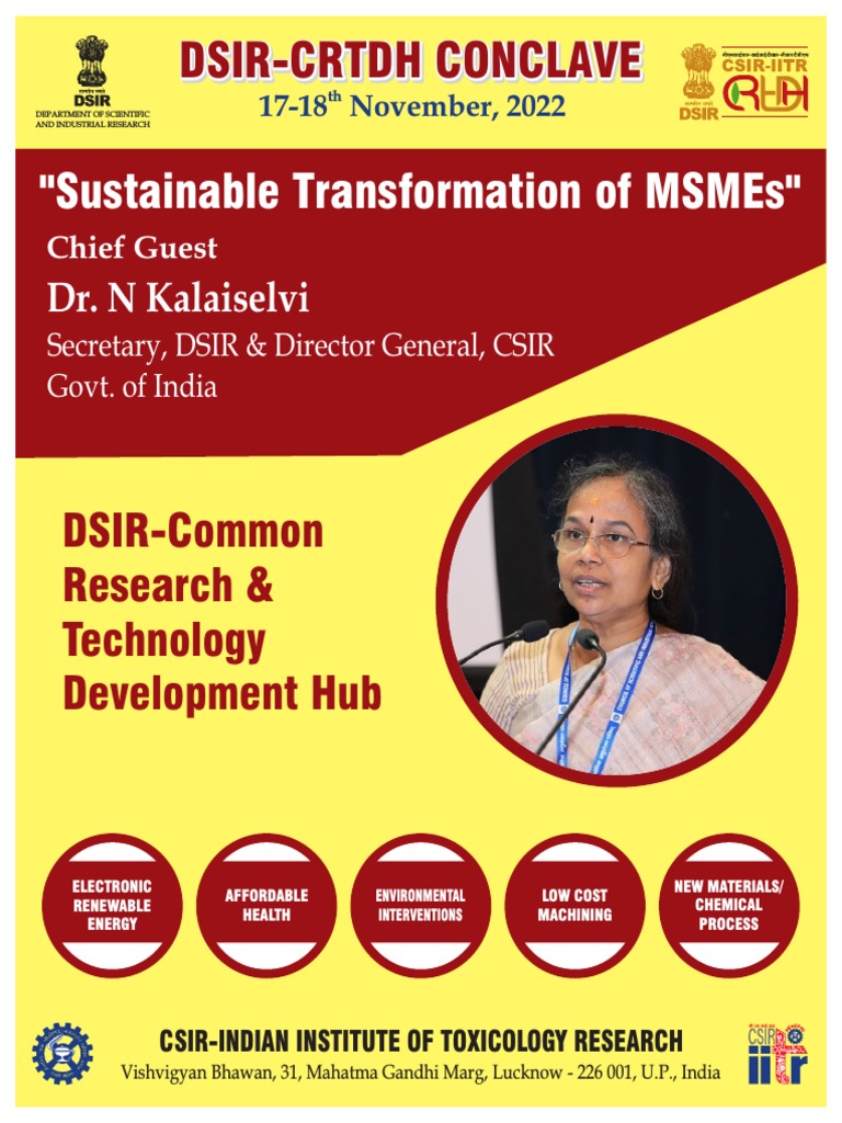 DSIR-CRTDH Conclave on MSME Innovation | PDF