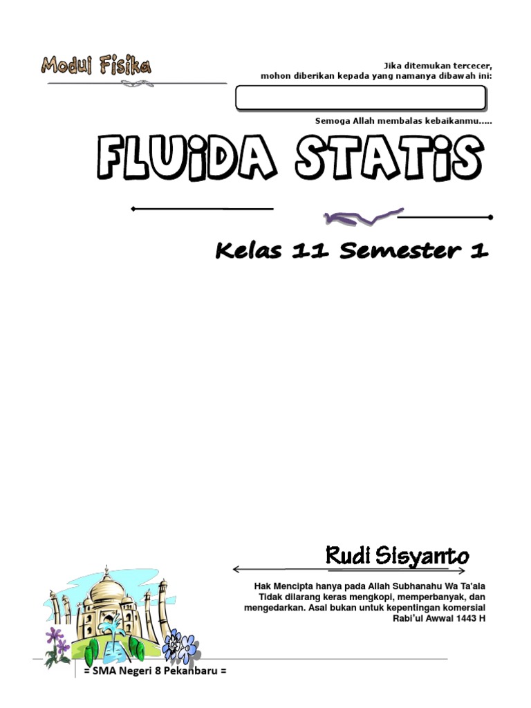 Modul Fluida Statis 11 Gasal - Rudi Sisyanto | PDF