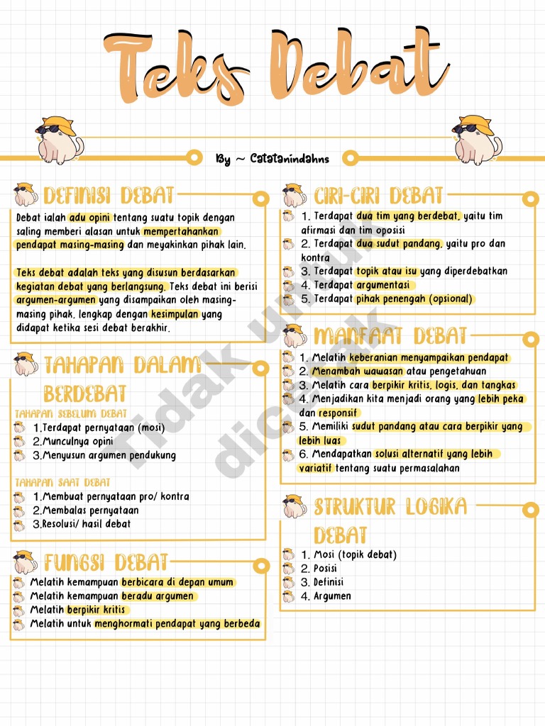 Teks Debat - Bahasa Indonesia by Catatanindahns | PDF