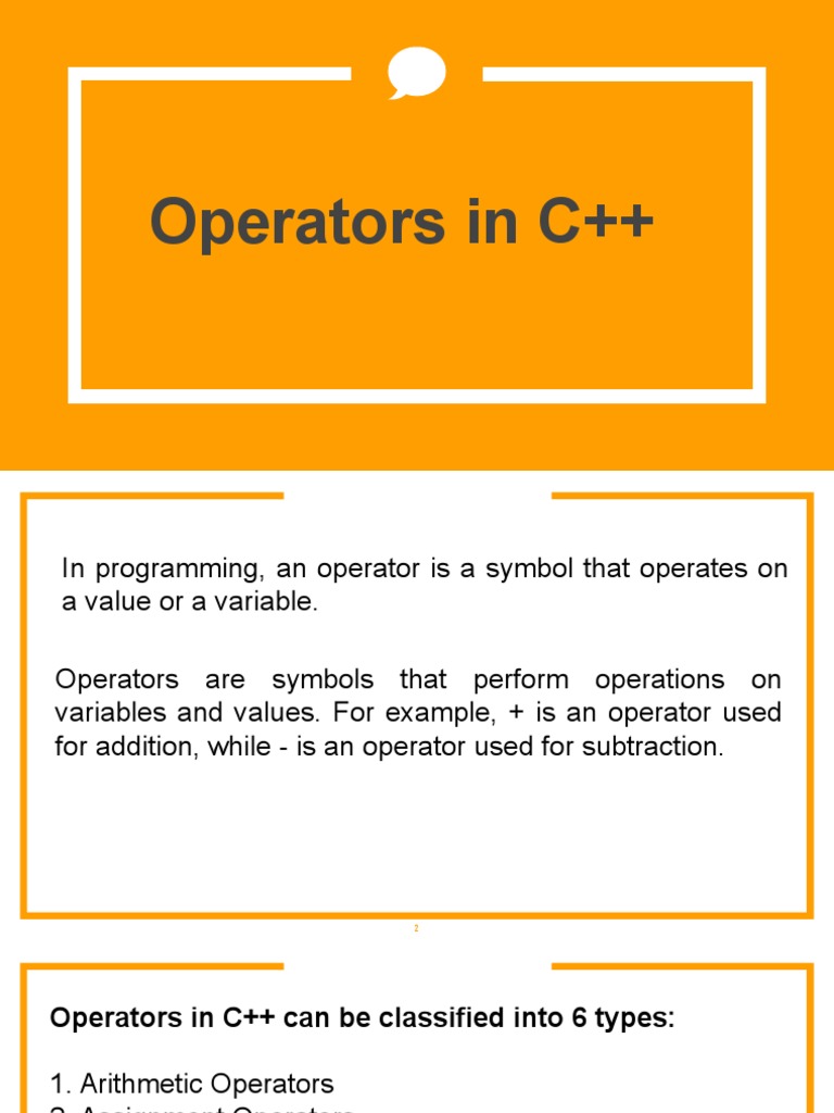 Chapter 3 - Operators in C++ | Download Free PDF | Division ... Chapter 3 - Operators in C++ | Download Free PDF | Division ...