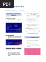 Polynomial and Circle Concepts | PDF | Polynomial | Factorization