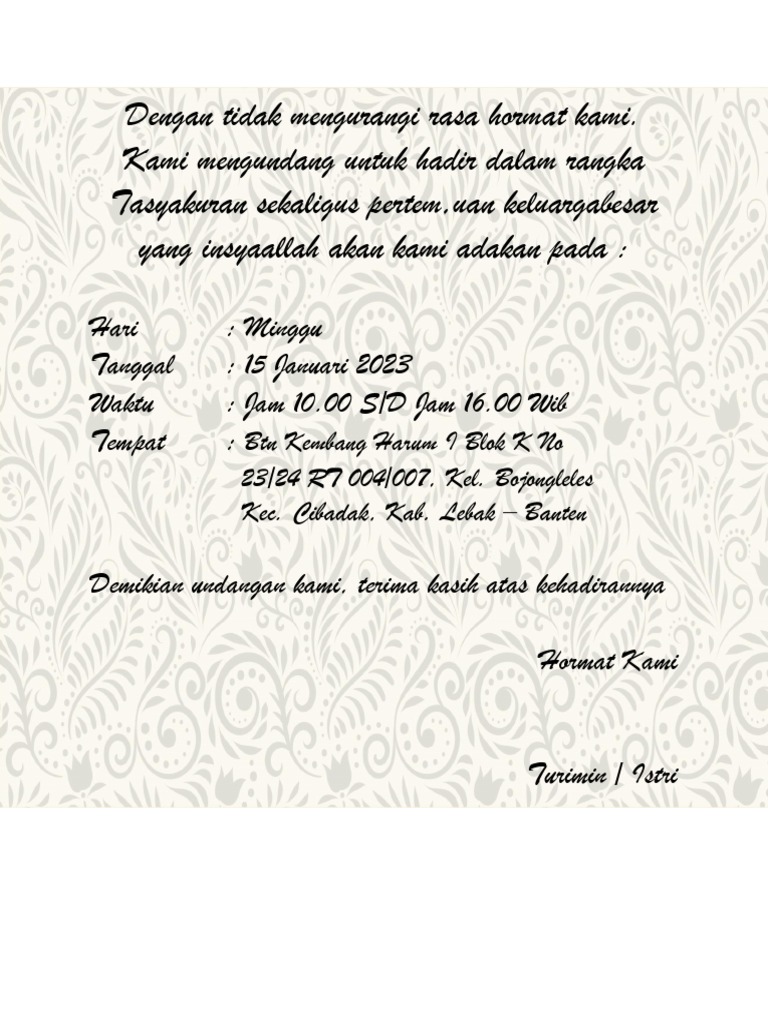 Dengan Tidak Mengurangi Rasa Hormat Kami | PDF