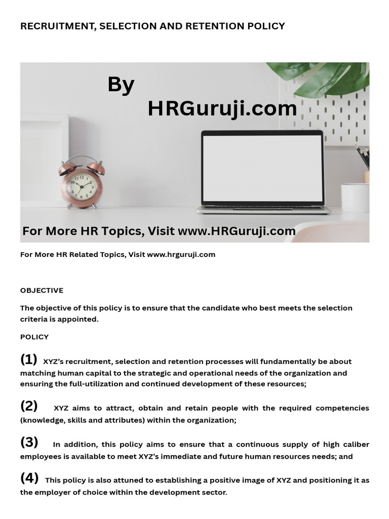 Recruitment Policy Pdf Recruitment Employment