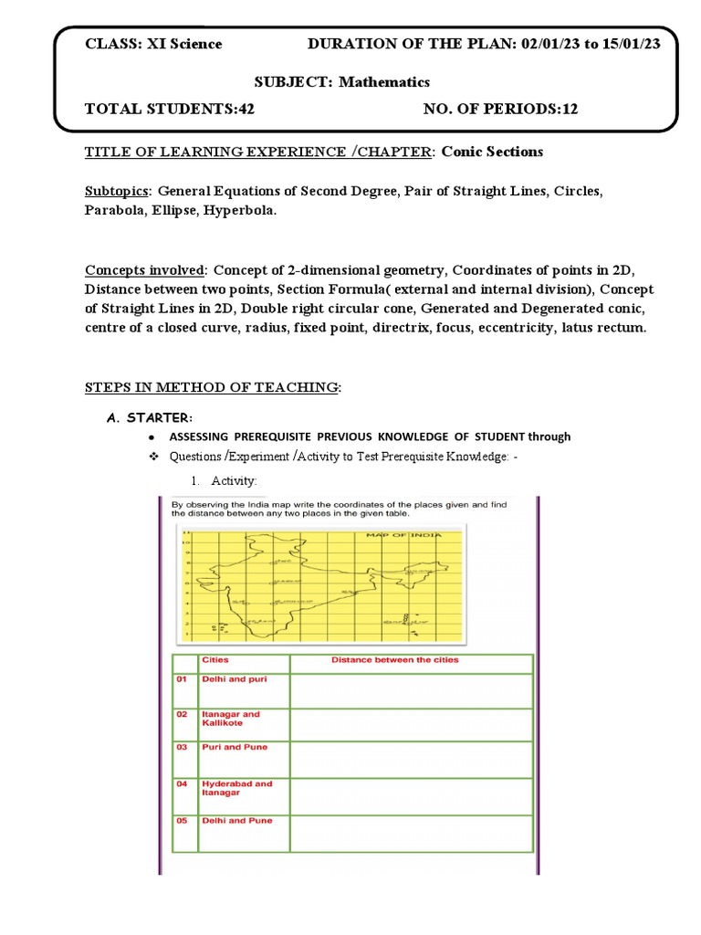 Conic Sections for Class XI Science | PDF | Geometry | Analytic Geometry