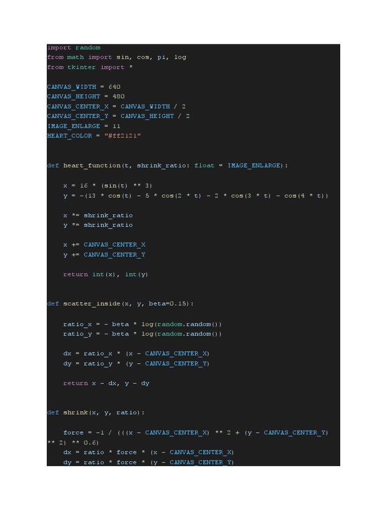Python-Trái Tim | PDF | Elementary Mathematics | Mathematical Analysis