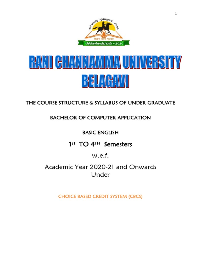 The Structure and Syllabus of the Basic English Courses for the Bachelor of Computer Application ...