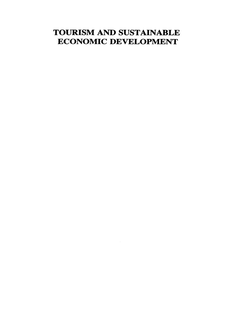 Tourism and Sustainable Economic Development | PDF | Sustainability ...