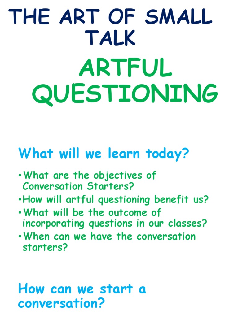 Conversation Starters-The Art of Small Talk | PDF | Gratitude | Thought
